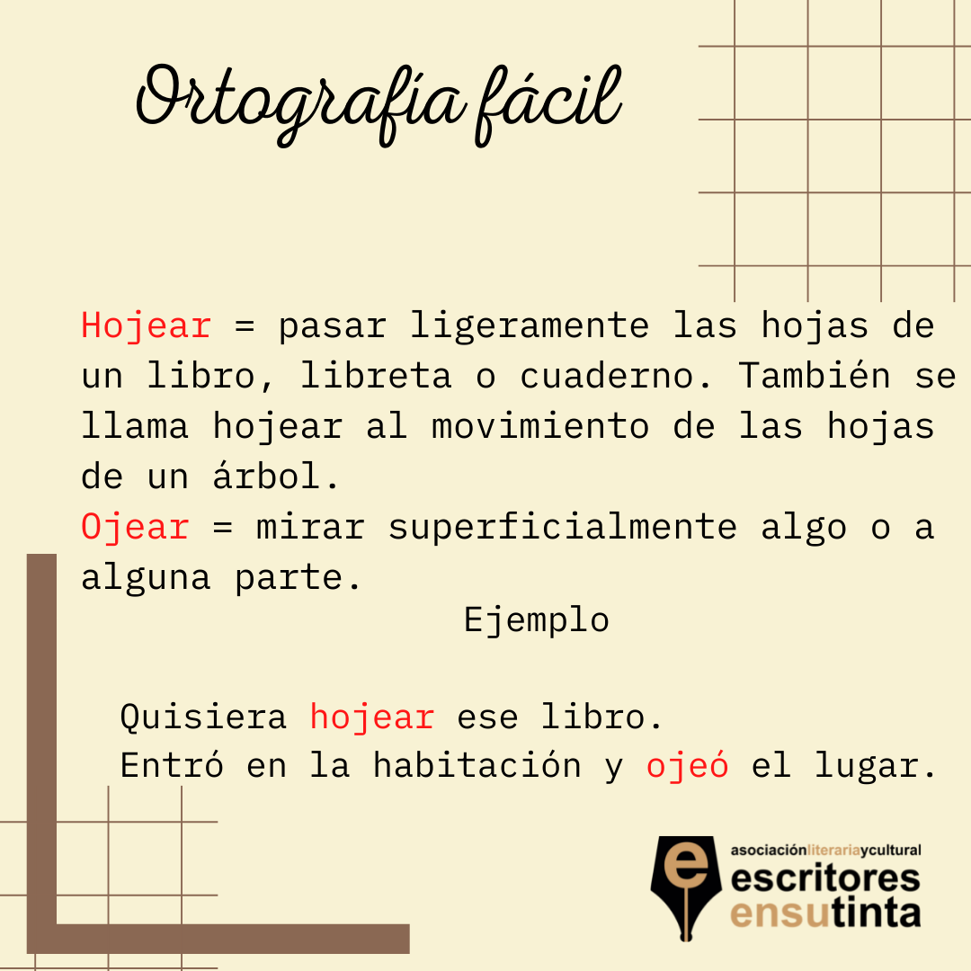 HOJEAR, OJEAR – ESCRITORES EN SU TINTA